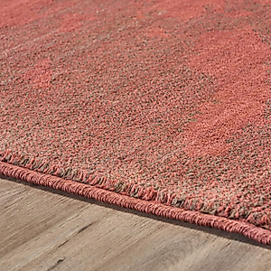 Christopher Knight Home Graves 5'3" by 7'6" Abstract Indoor Rug, Red/Gray