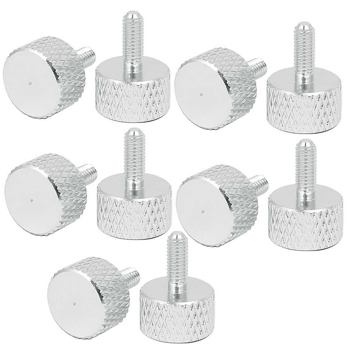 Aexit Computer PC Cleaning & Repair Graphics Card Knurled Thumb Screws Silver Tone Computer Screws M3x8mm 10pcs