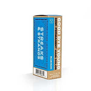 Good Dye Young Streaks and Strands Semi Permanent Hair Dye (Blue Ruin) – UV Protective Temporary Hair Color Lasts 15-24+ Washes – Conditioning Blue Hair Dye – PPD free Hair Dye - Cruelty-Free & Vegan Hair Dye