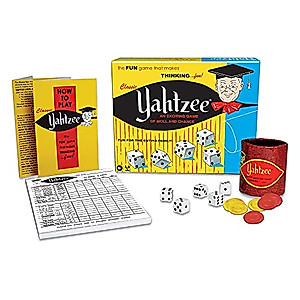 Classic Yahtzee with Retro Artwork, An Exciting Game Of Skill And Chance with Original Components, by Winning Moves Games USA, for Ages 8 and Up, 2 or More Players (1167)