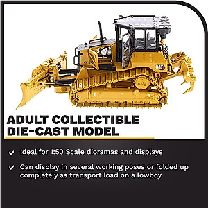 Diecast Masters 1:50 Caterpillar D5 LGP Track-Type Tractor (VPAT Blade) | High Line Series Cat Trucks & Construction Equipment | 1:50 Scale Model Diecast Collectible Model 85951
