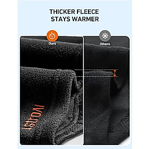 AstroAI Balaclava Ski Mask Winter Fleece Thermal Face Mask Cover for Men Women Warmer Windproof Breathable, Cold Weather Gear for Skiing, Outdoor Work, Riding Motorcycle & Snowboarding, Black-L