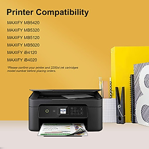 2200XL Ink cartridges Compatible for Canon Maxify PGI 2200 XL PGI-2200XL to use with MB5120 MB5420 MB5320 iB4020 iB4120 MB5020 Printer ( Black Cyan Magenta Yellow , 4 Pack )