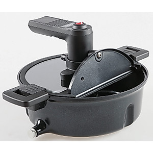 GENAU Automatic Stirrer for Cooking - Hands Free Automatic Pot Stirrer with Pot for Convenient Cooking | Ceramic Coated Self Stirring Pot with Silicone Spatula and Transparent Lid | Battery Powered