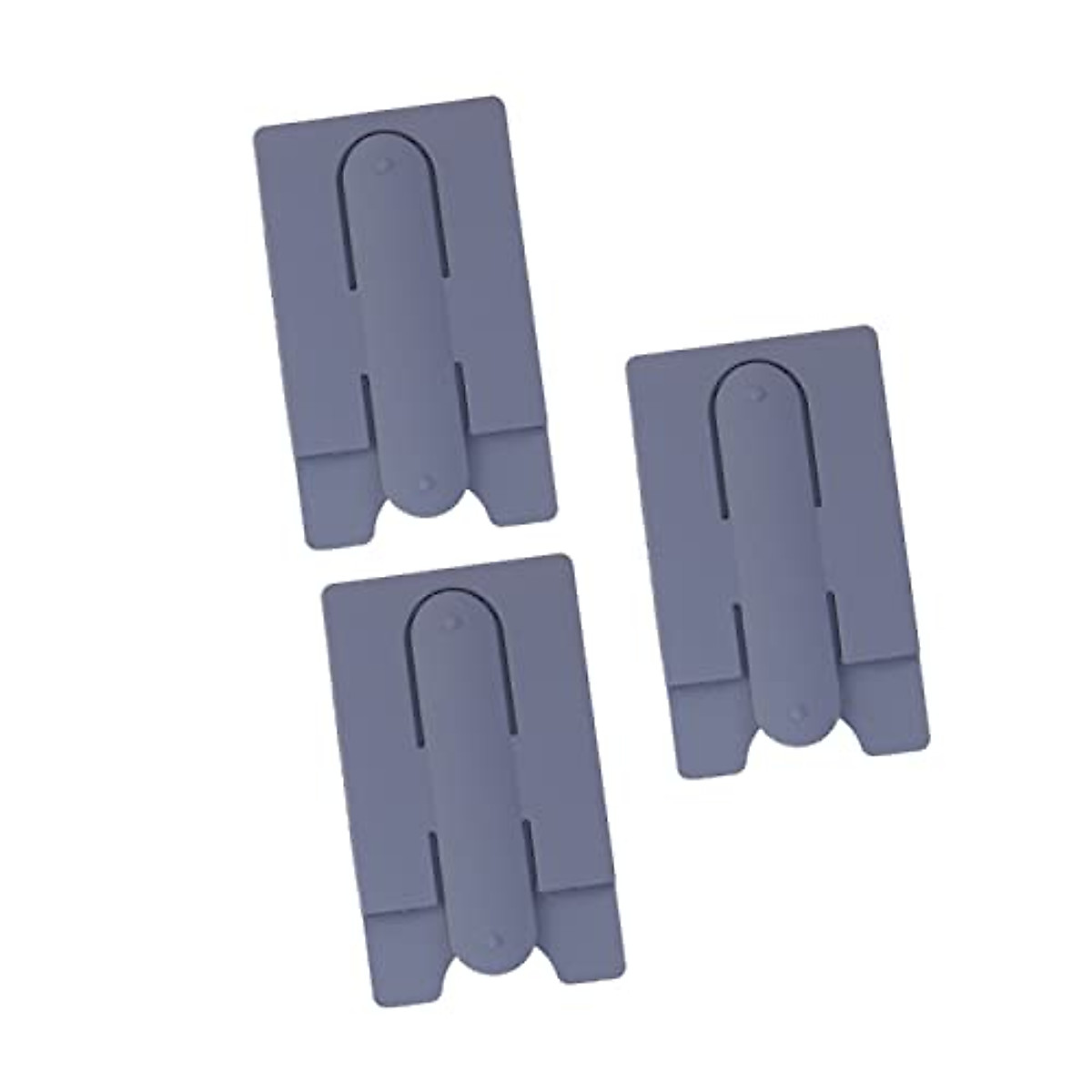 Mikikit Wallet Purse Id Wallet 9 pcs Gray Phone Kickstand On Stick Universal Back with Holder Silicone Cell Wallet Adhesive Tink Fits Smartphones Pocket Credit for Wallet Purse Id Wallet