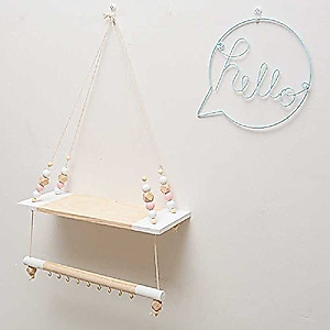 NC Crafts Ins Nordic Nordic Single-Layer Upper Board and Lower Stick Rack for Clothes Hanging White