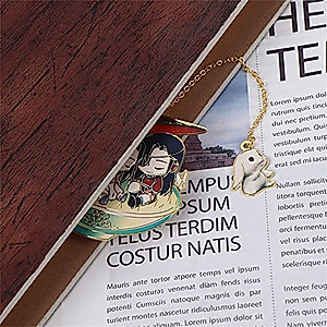 Metal Bookmarks with Chain Mo Dao Zu Shi Hollow Bookmark Page Markers Christmas Valentine Birthday Book Mark Gift(1)