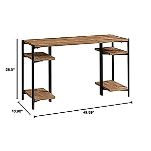 Sauder North Avenue Desk, L: 49.69" x W: 18.98" x H: 28.50", Sindoori Mango Finish