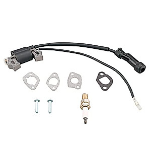 JJing Ignition Coil Spark Plug Kit for Honda GX160 GX200 GX120 GX110 GX140 Harbor Freight 212cc 173cc R210 Engine Go Kart Champion Generac 163cc 196cc 208cc 212cc Engine Power Equipment