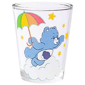 Silver Buffalo Care Bears Clouds 4-Pack Mini Glass Set, 1.5 Ounces