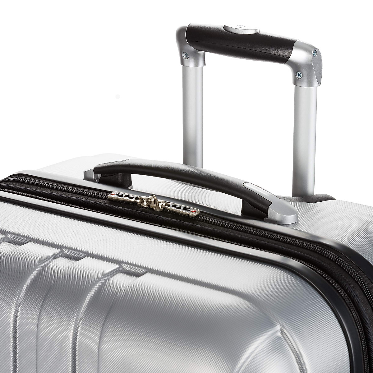 SwissGear 7585 Hardside Expandable Luggage with Spinner Wheels, Silver, Checked-Large 28-Inch
