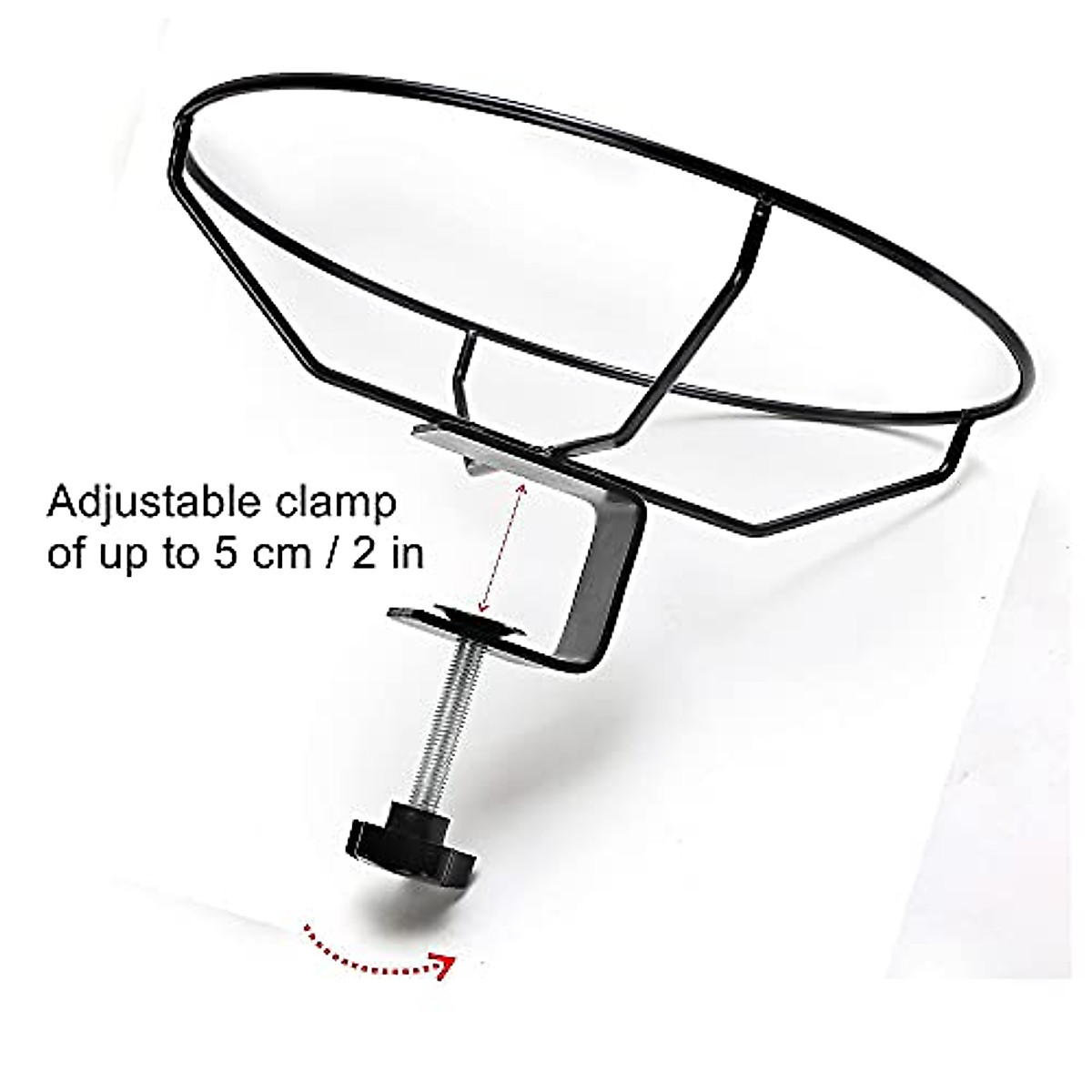 Hanizi Bird Bath Deck Mounted Bowl 12 Inches, Balcony Railing Birdbaths Unheated, Bird Bath Fence Clamp Detachable