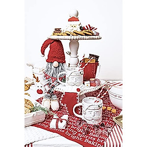 Mud Pie White Beaded Tiered Server, 20" x 13"