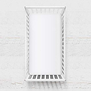 Cotton Organics 100% Organic Jersey Fitted Crib Sheets Soft, Hypoallergenic & Durable Premium Cotton, Natural White for Boys and Girls (White)