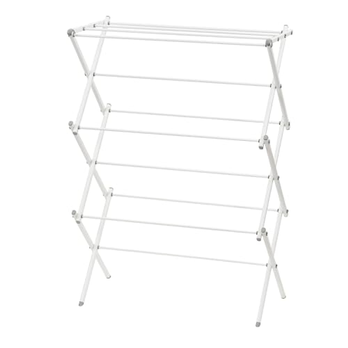 Household Essentials 5119-1 Indoor Metal Clothes Drying Rack for Laundry, 15", White/White