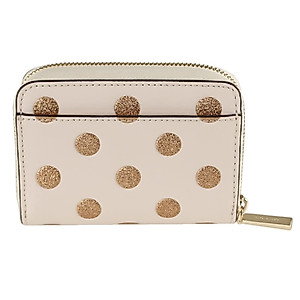 Kate spade new york wrapping party small zip cardcase (parchment/gold)