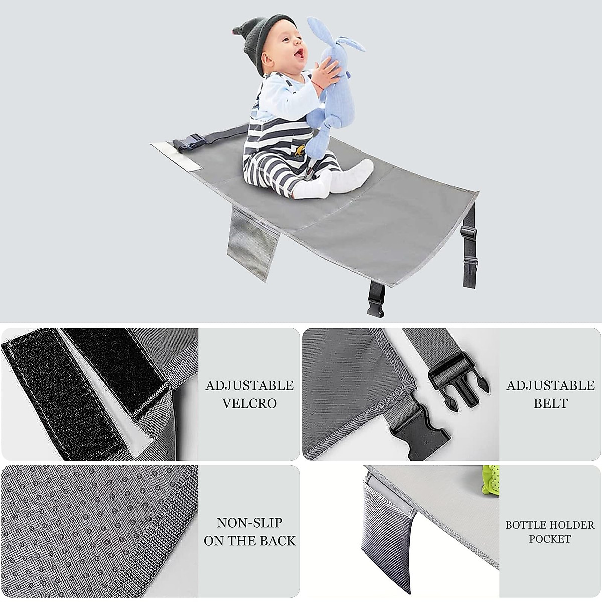 ZZBUY Toddler Airplane Bed Airplane Seat Extender for Kids Foot Rest Travel Bed Hammock Accessories for Flight Leg Footrest