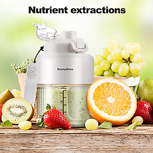 Personal size Blender, 500mL Personal Size Blender With Lid for Shakes and Smoothies with 10 Blades, 17oz Blender