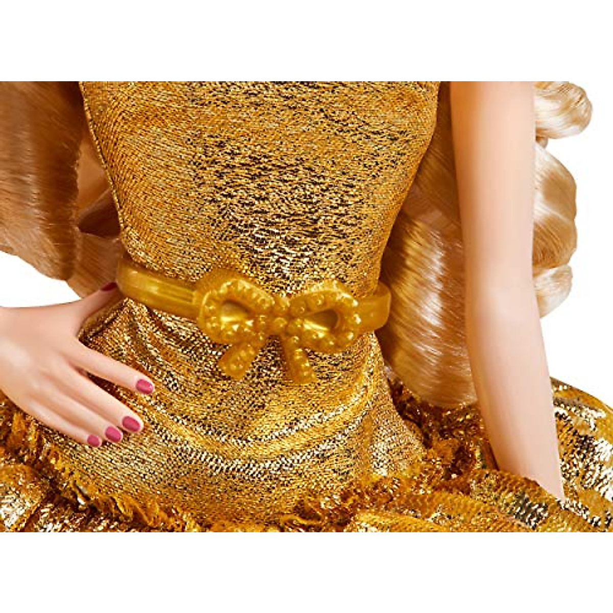 Barbie Signature 2020 Holiday Barbie Doll (12-inch Blonde Long Hair) in Golden Gown, with Doll Stand and Certificate of Authenticity, Gift for 6 Year Olds and Up