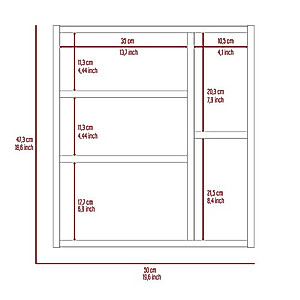 Voohek Medicine Cabinet with Three Internal, Single Door and Two External Shelves for Bathroom, a Unique Mirror, Manufactured Wood, White