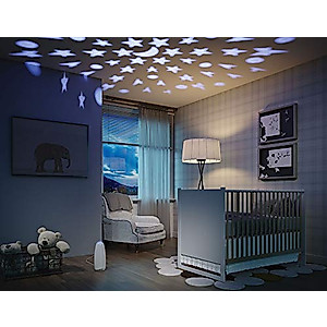 BabyAir Totally Silent, Small, Maintenance Free, Destroys 99,99% of Mold, Dustmite and Pet Allergens, Viruses, Bacteria, with Dimmable Star Light Ceiling Projection, No HEPA Needed.