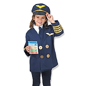 Melissa & Doug Pilot Role Costume Set (FFP) ,Blue