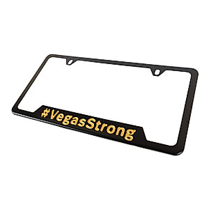 Vegas Strong License Plate Frame - Las Vegas License Plate Protector - Vegas Golden Knights Colors