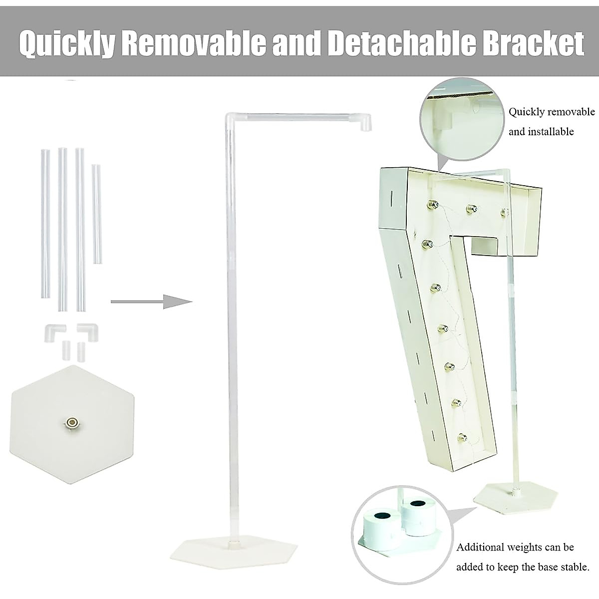 LANGXUN 40inch Gold Large Led Light Up Numbers for 1st 21st Birthday Decor, With Hot Glue Gun and Bracket, Marquee light up Numbers Party Wedding Decor Graduation Baby Shower Photo Background Decoration (Number 2)