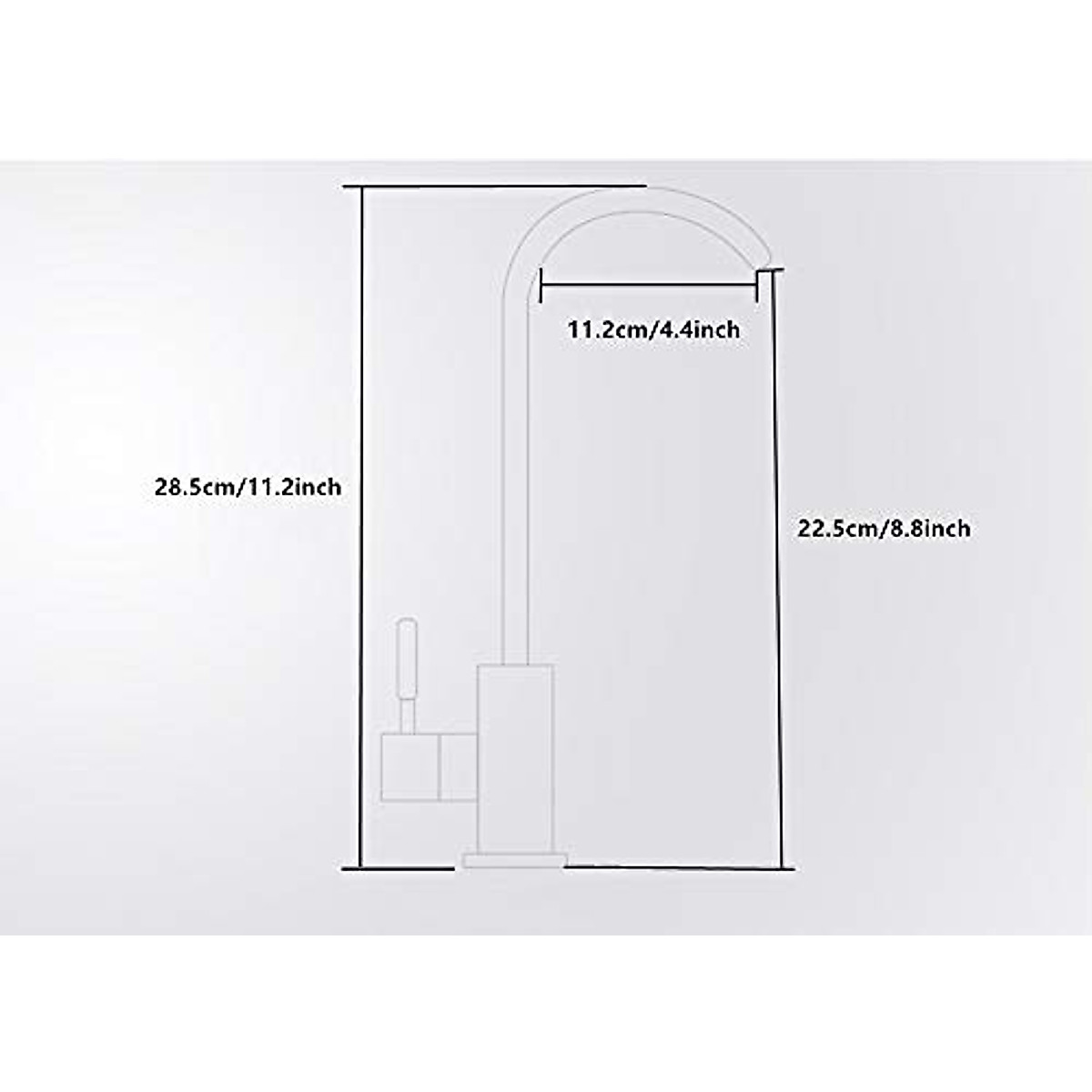 YOYMIZOO Black Drinking Water Faucet Stainless Steel Kitchen Bar Sink Water Filter Faucet Brushed Nickel Finish Commercial Water Faucet