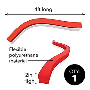 Quick Dam's Insta-Dam, Instant Flexible Indoor Flood Dam, 2in High x 4ft Long, Orange