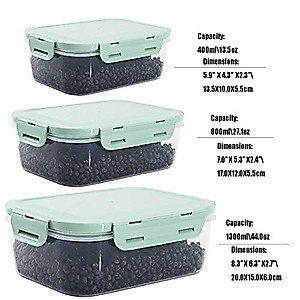 HoleviFO Food Storage Containers with Airtight Lids - Food Prep Containers Meal Prep - Lunch Containers with Lids - Meal Prep Containers -Microwave, Stackable (blue)