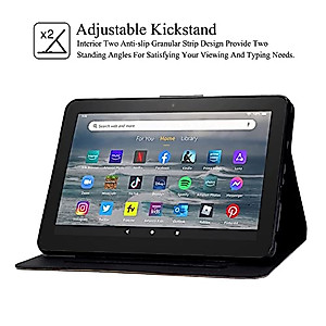 REASUN Case for All-New Amazon Kindle Fire 7 Tablet 12th Generation (2022 Release),Full Protection Folio Stand Cover with Auto Sleep/Wake Card Slots Case for New Kindle Fire 7 2022, Cat