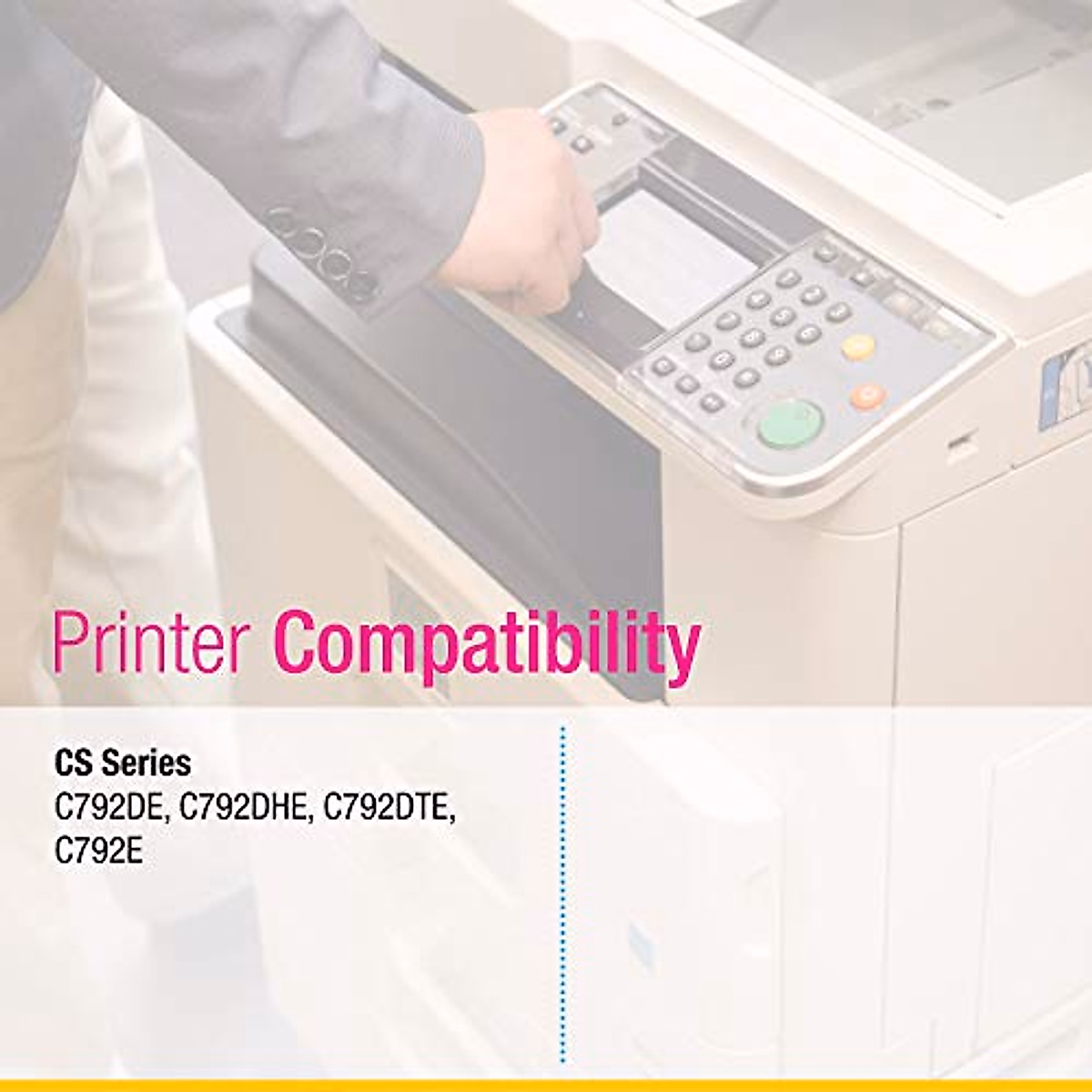 CS Compatible Toner Cartridge Replacement for Lexmark C792 C792X1KG Black C792X1CG Cyan C792X1MG Magenta C792X1YG Yellow C Series C792DE C792DHE C792DTE C792E Toner Cartridge 4 Color Set