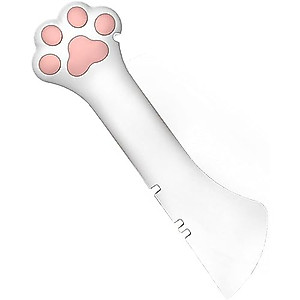 2pcs Manual Can Opener, Cat Jar Opener, Comfortable and Convenient Cat Paw Design Multifunction Pet Canned Spoon Cat Paw Can Opener for Pet Food Can Supplies