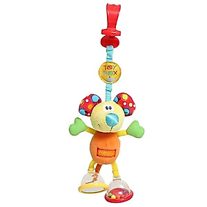 Playgro Dingly Dangly Mimsy Rattle Mirror Feet’s Baby Hanging Toys - Development Toy for Baby 0+ Months - Multi Sensory Infant Toys for Early Learning & Stimulation with Soft Textured Fabric