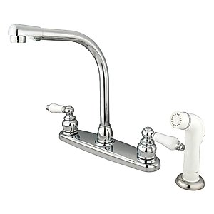 Kingston Brass KB711 Victorian 8" Centerset Kitchen Faucet, Polished Chrome