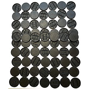 Pack of 100-30mm Flat Multi-Purpose Bases for Miniatures (roughly 1.2") - Black Plastic - (Affordable 32mm Replacements)