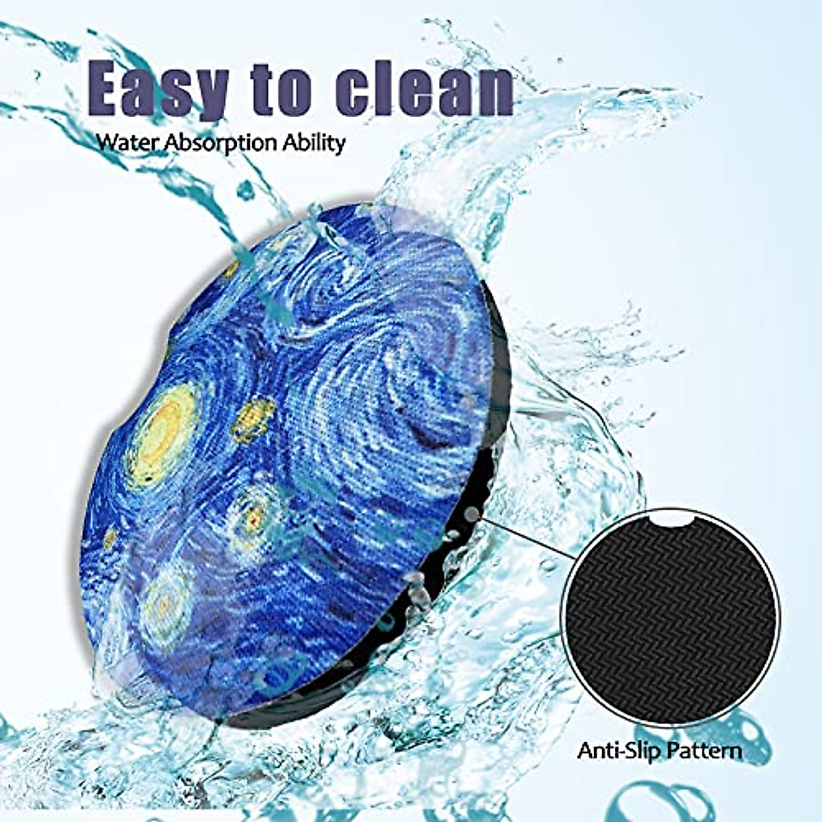 Car Coasters for Drinks Absorbent, Cute Car Coasters for Women & Men Cup Holder Coasters for Your Car with Fingertip Grip, Auto Accessories for Women & Men,Pack of 2 (Rock)