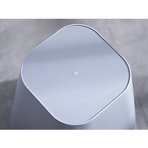 Lawei Set of 3 Plastic Small Trash Can - 1.6 Gallon Square Wastebasket Garbage Can for Home Kitchen Office Bathroom