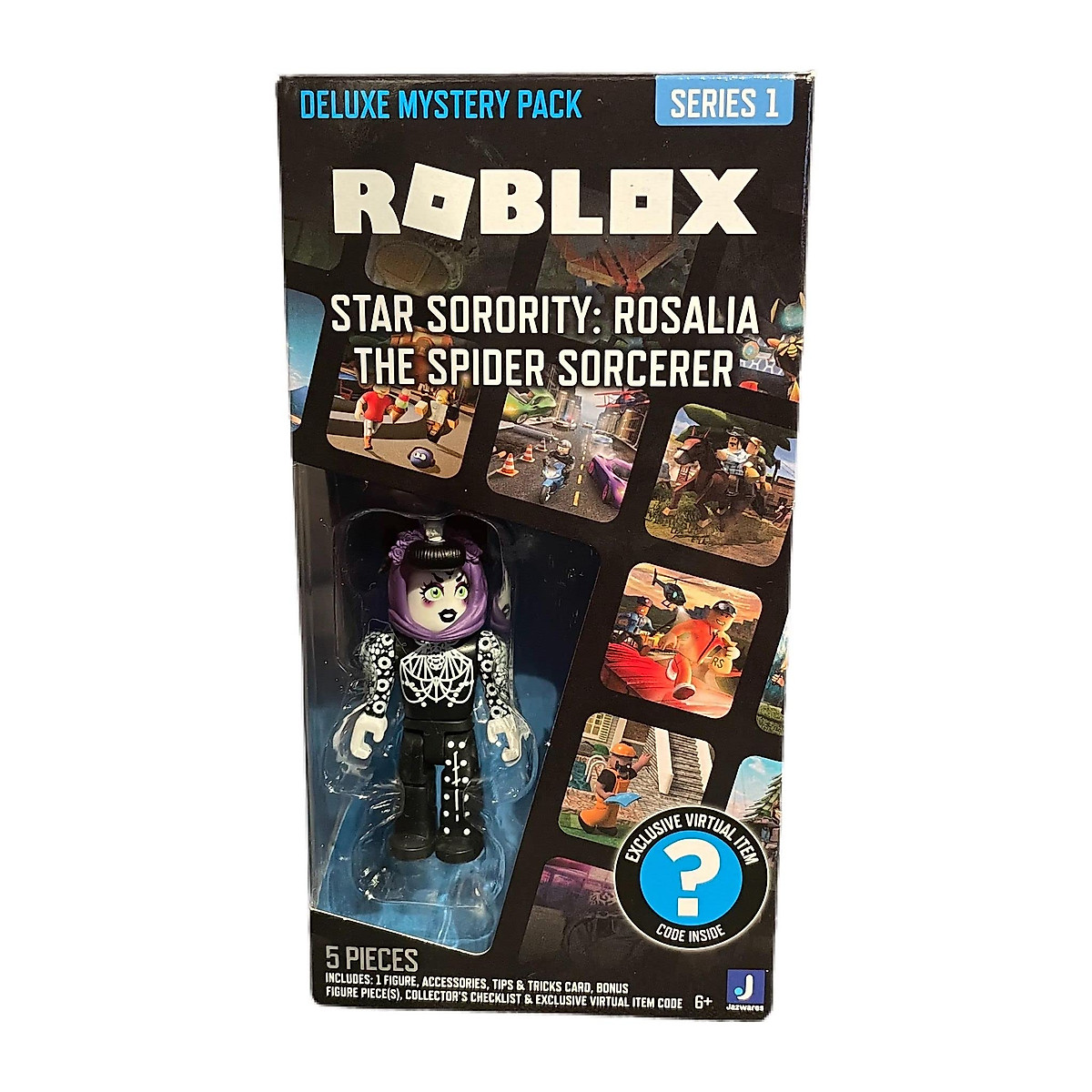 Roblox Deluxe Mystery Pack Action Figure Series 1 - Includes Exclusive Virtual Item (Choose Figure) (Rosalia The Spider Sorcerer)