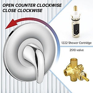 Shower Trim Kit Replacement for Moen Gibson Chrome Posi-Temp Pressure-Balancing Modern Valve Handle Only Trim, Valve Required