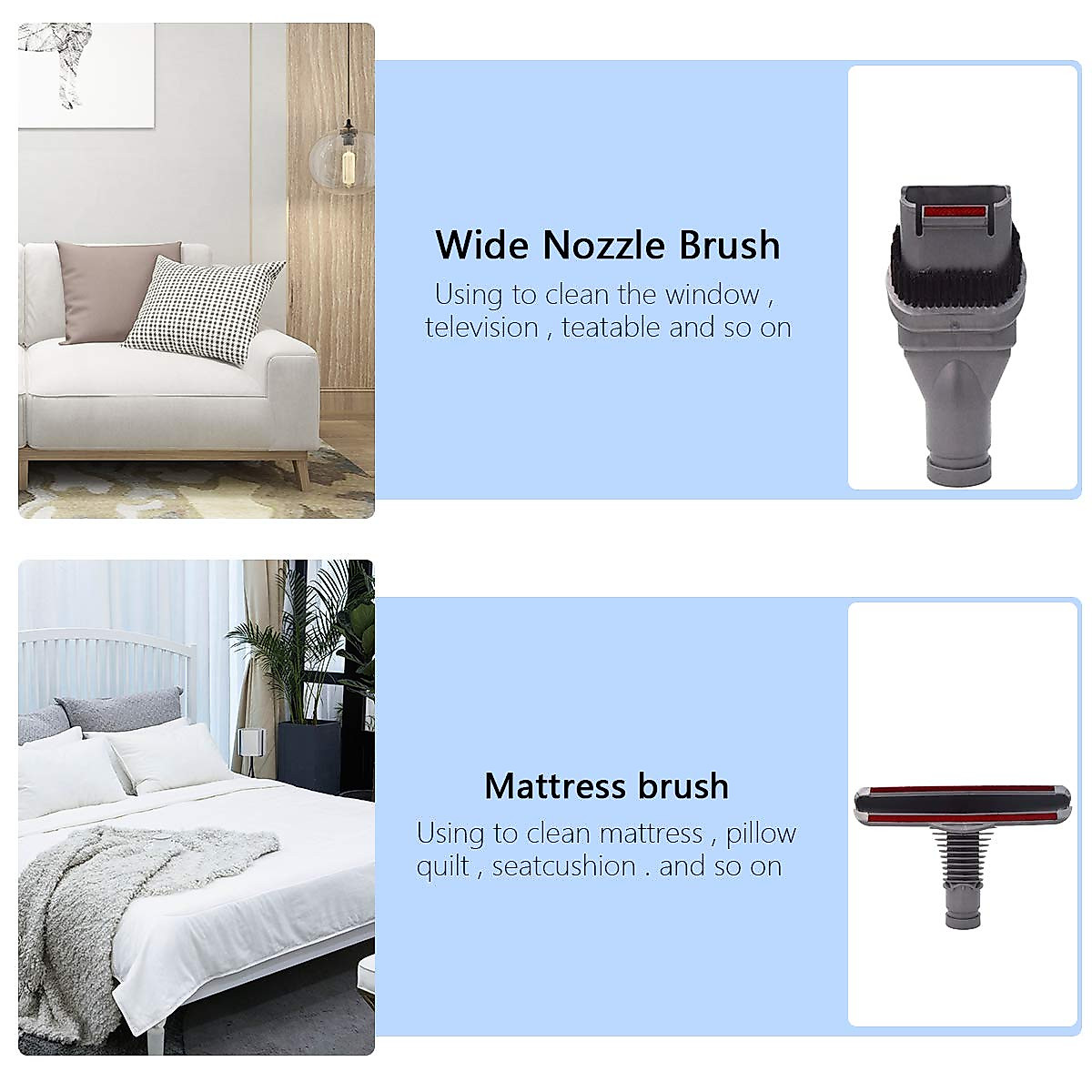 Attachments Tools Kit for Dyson V6 V7 V8 V10 DC16 DC24 DC33 DC34 DC35 DC39 DC44 DC58 DC59 DC62 DC74 Cordless Vacuum Cleaner, Home Cleaning Tools Brush Kit Accessories (5 PACK)