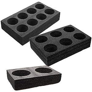 Cabilock Black Tray 3PCS Tray Accessories Coffee Pearl Cotton Food Outdoor Milk Tea Server Drinks Cup Foam Cup Holder Commercial take Out Drink Carrier Wine Glass Cups and Plates Beverages