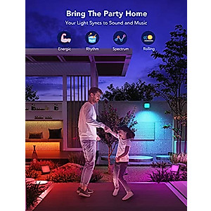 Govee Outdoor Lights, Flood Lights Uplight 2 in 1, LED Landscape Lighting, Low Voltage Landscape Lights, IP65 Pathway Lights with App Control, 35 Scene Modes, Patio Lights, Garden Yards, Wired 2 Pack