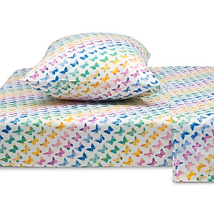 Delta Children 3-Piece Twin Sheet Set - Includes 1 Flat Sheet, 1 Fitted Sheet & 1 Pillowcase, Navy Gingham