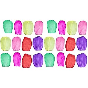 YARNOW 24pcs Floating Colored Memorial Blessing and to Multicolored Release Fashion Wedding Lanterns Lantern Traditional Party Celebration in Festival Garden Wishing Ornament New