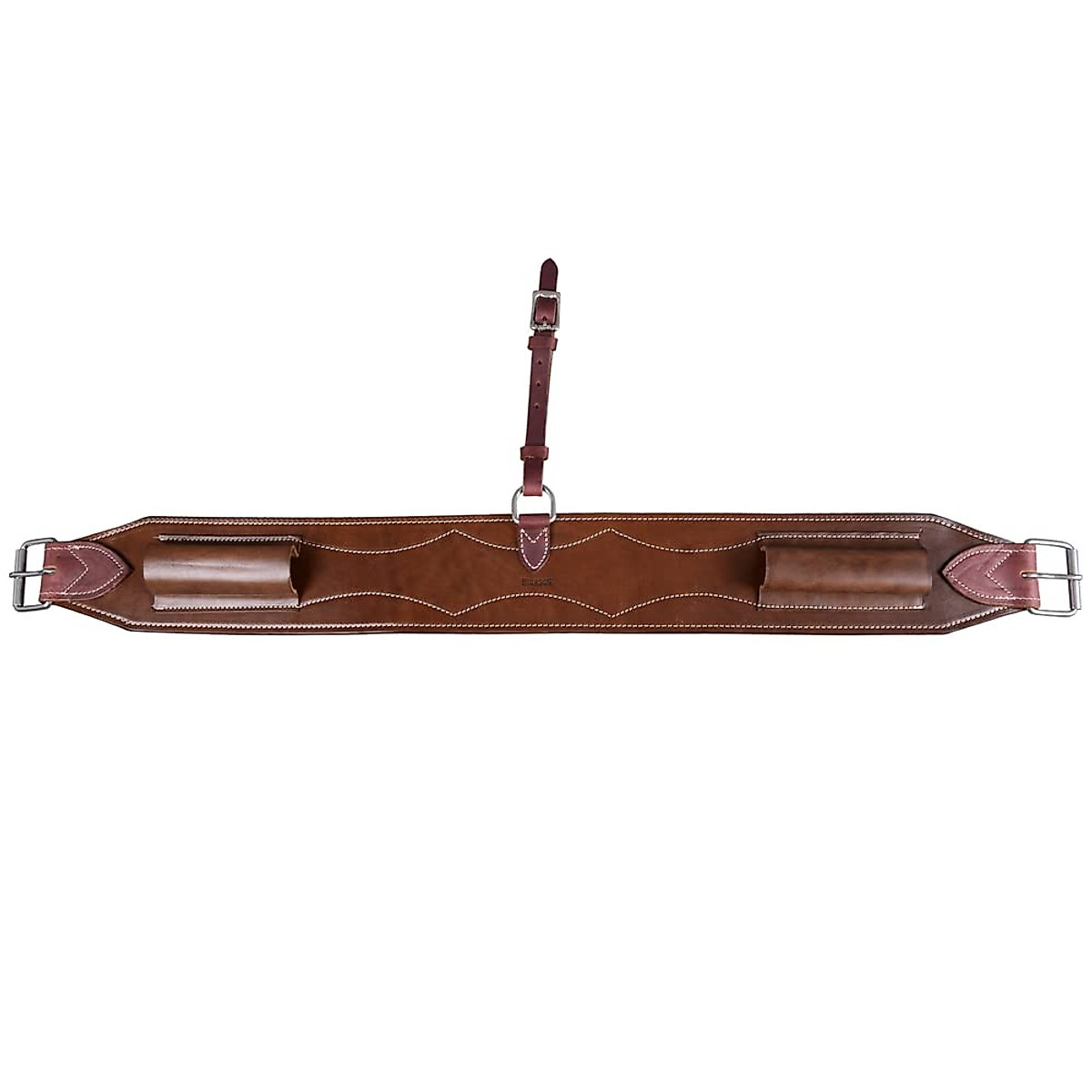 HILASON Chocolate Western Flank Cinch with Connector Stainless Steel Fitting | Flank Cinch | Western Saddle Flank Cinch | Flank Cinch for Western Saddle | Flank Cinch Billet | Western Flank Cinch