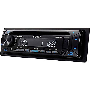 Sony MEX-N4300BT Built-in Dual Bluetooth Voice Command CD/MP3 AM/FM Radio Front USB AUX Pandora Spotify iHeartRadio iPod / iPhone Siri and Android Controls Car Stereo Receiver with ALPHASONIK EARBUDS