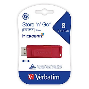Verbatim 8GB Store 'n' Go USB Flash Drive - PC / Mac Compatible - Red