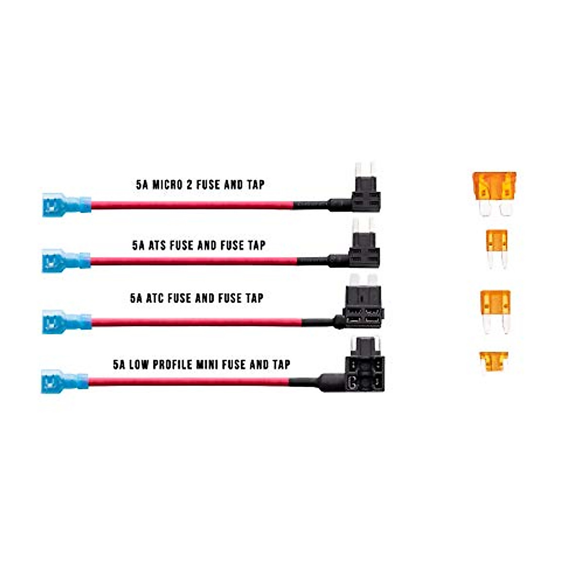 Radar Detector 10ft Hardwire Kit for Escort Valentine One Uniden Beltronics | 4 Sizes of Tap a Fuse included | Quick Connection Plug and Play